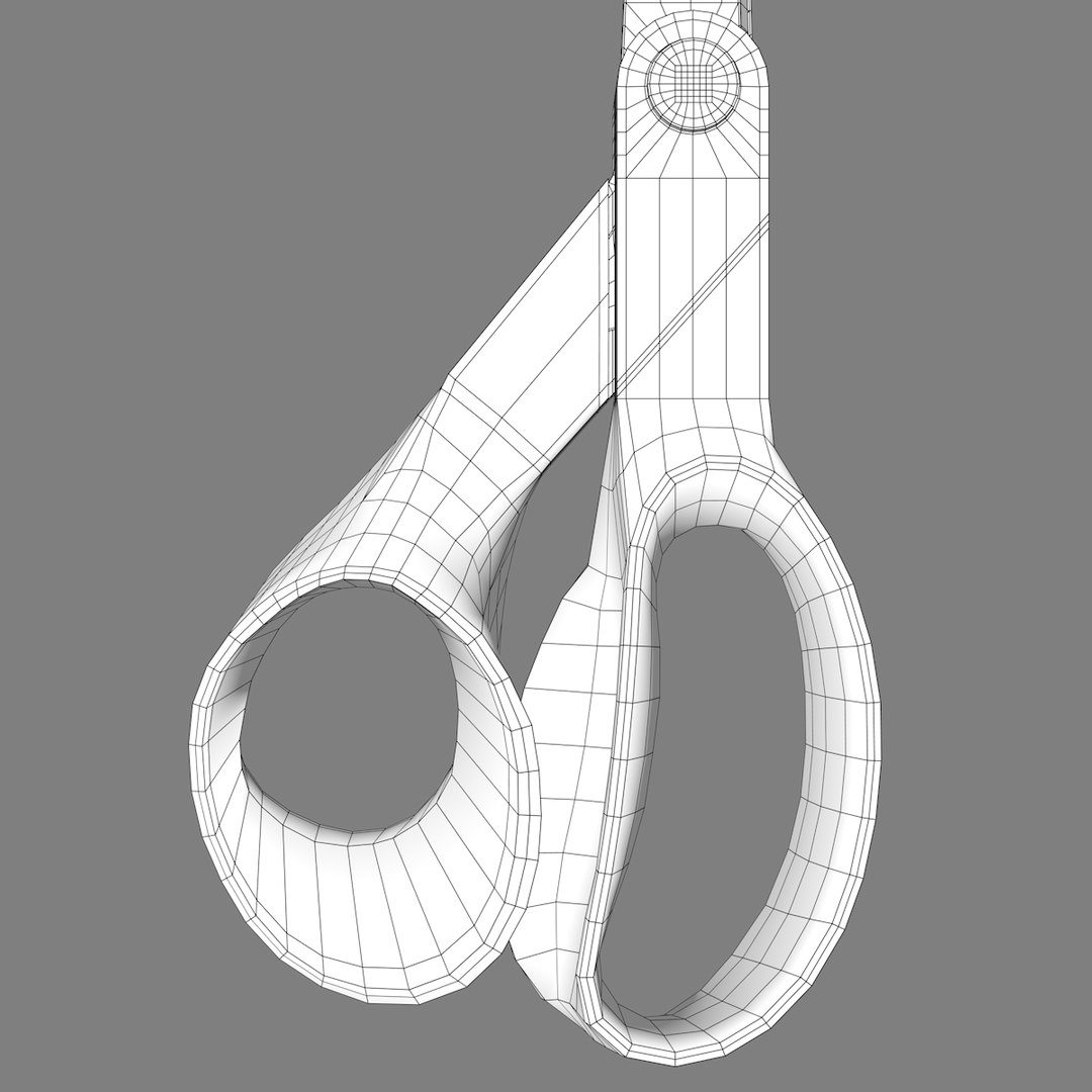 3d model scissors blades cutting