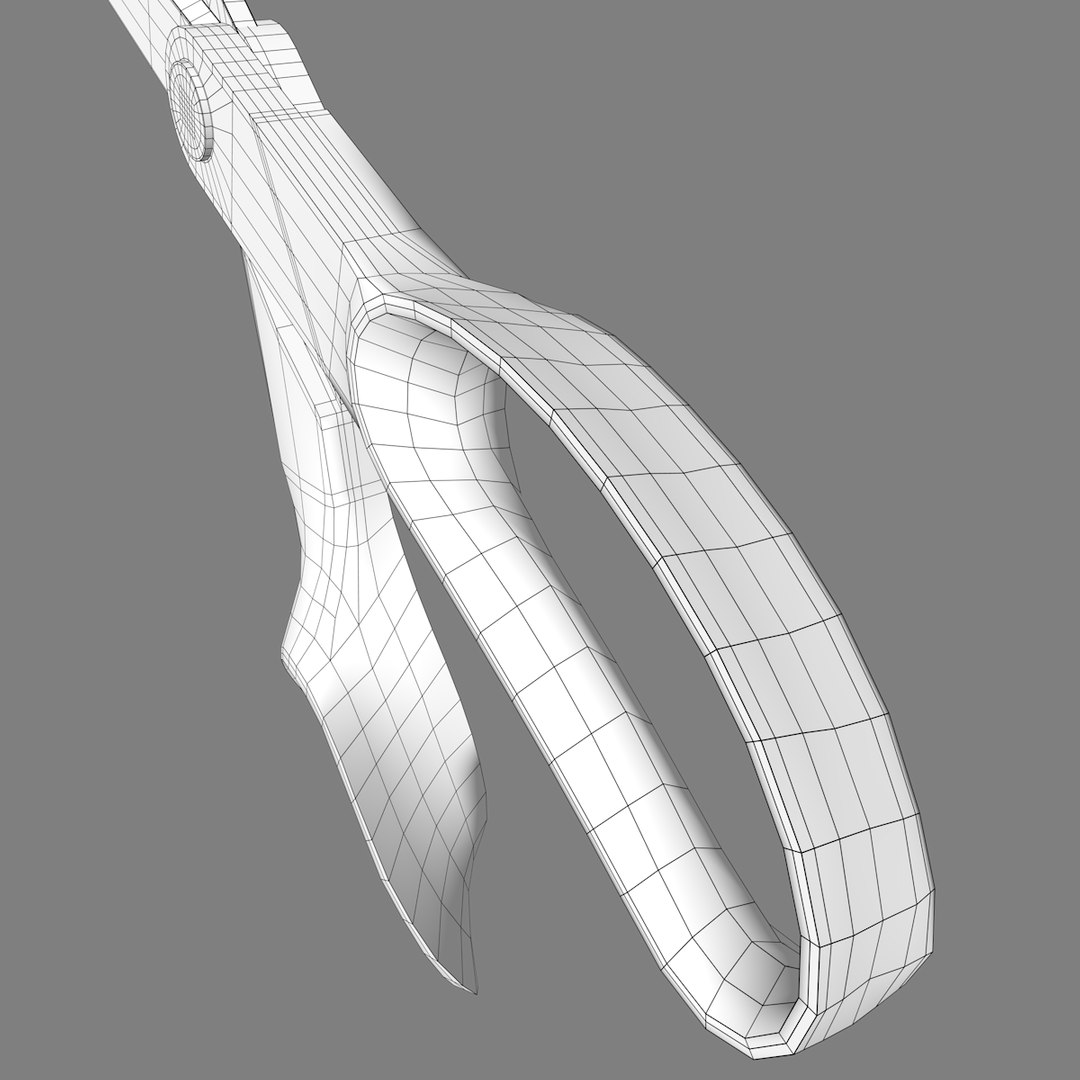 3d model scissors blades cutting