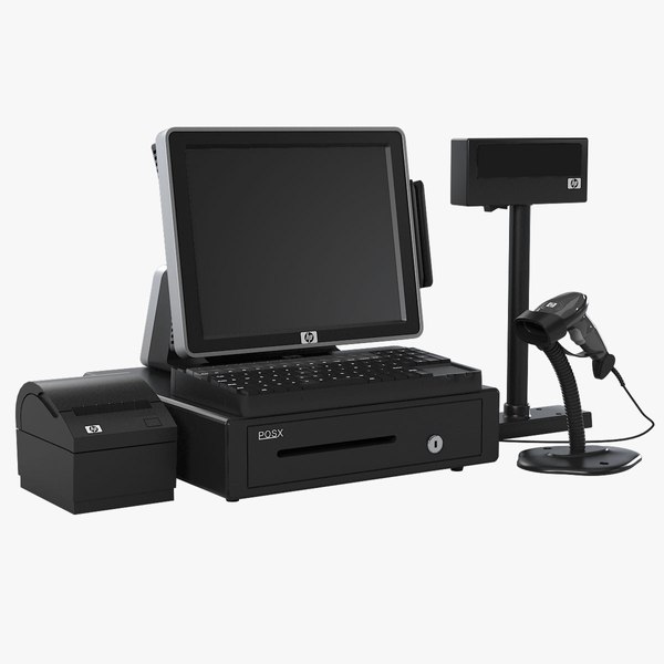 hp ap5000 cash register 3d model