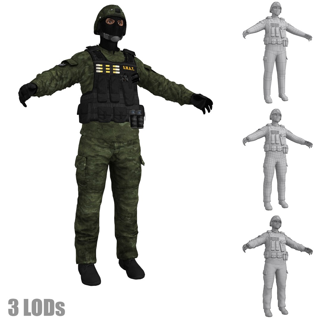 swat 4 3d model