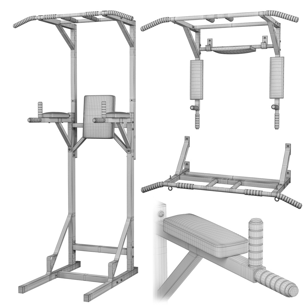Set - Wall Horizontal Bar Horizontal Bar 3 In 1 And Full Horizontal Bar ...