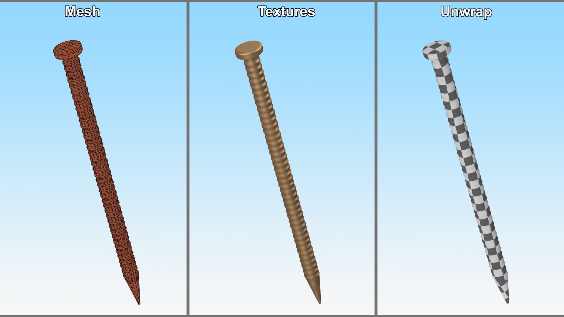 Panel Board Nails 3D - TurboSquid 2061302
