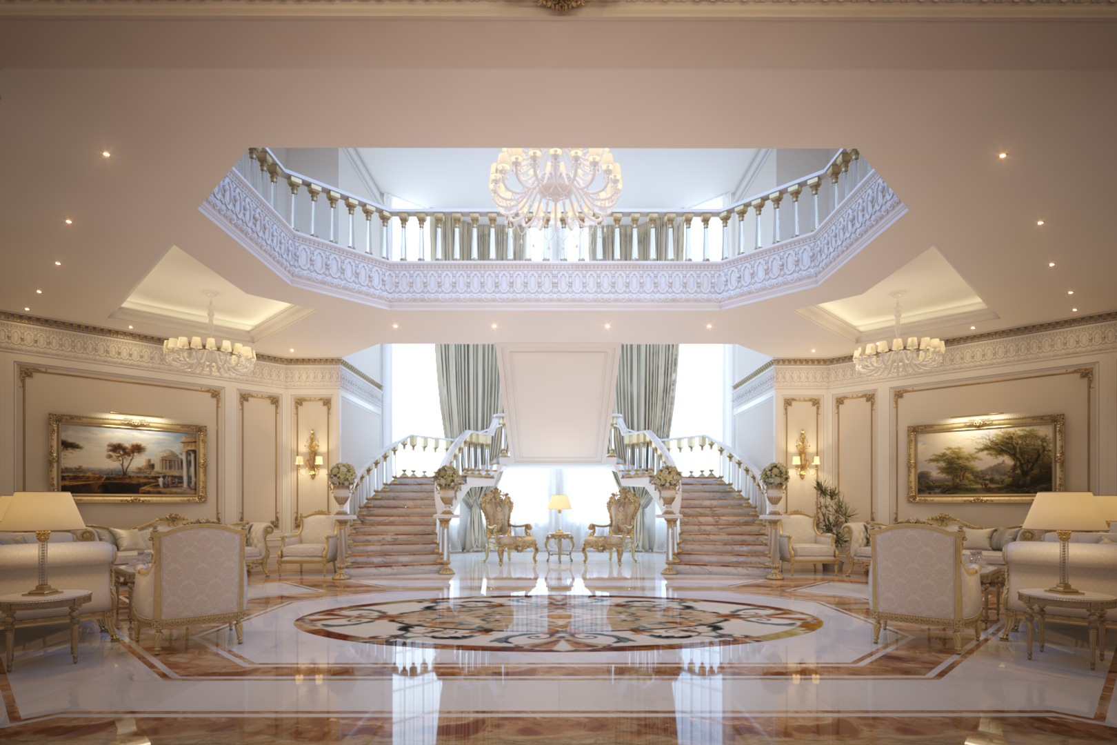 Classical scene luxury lobby 3D model - TurboSquid 1284179