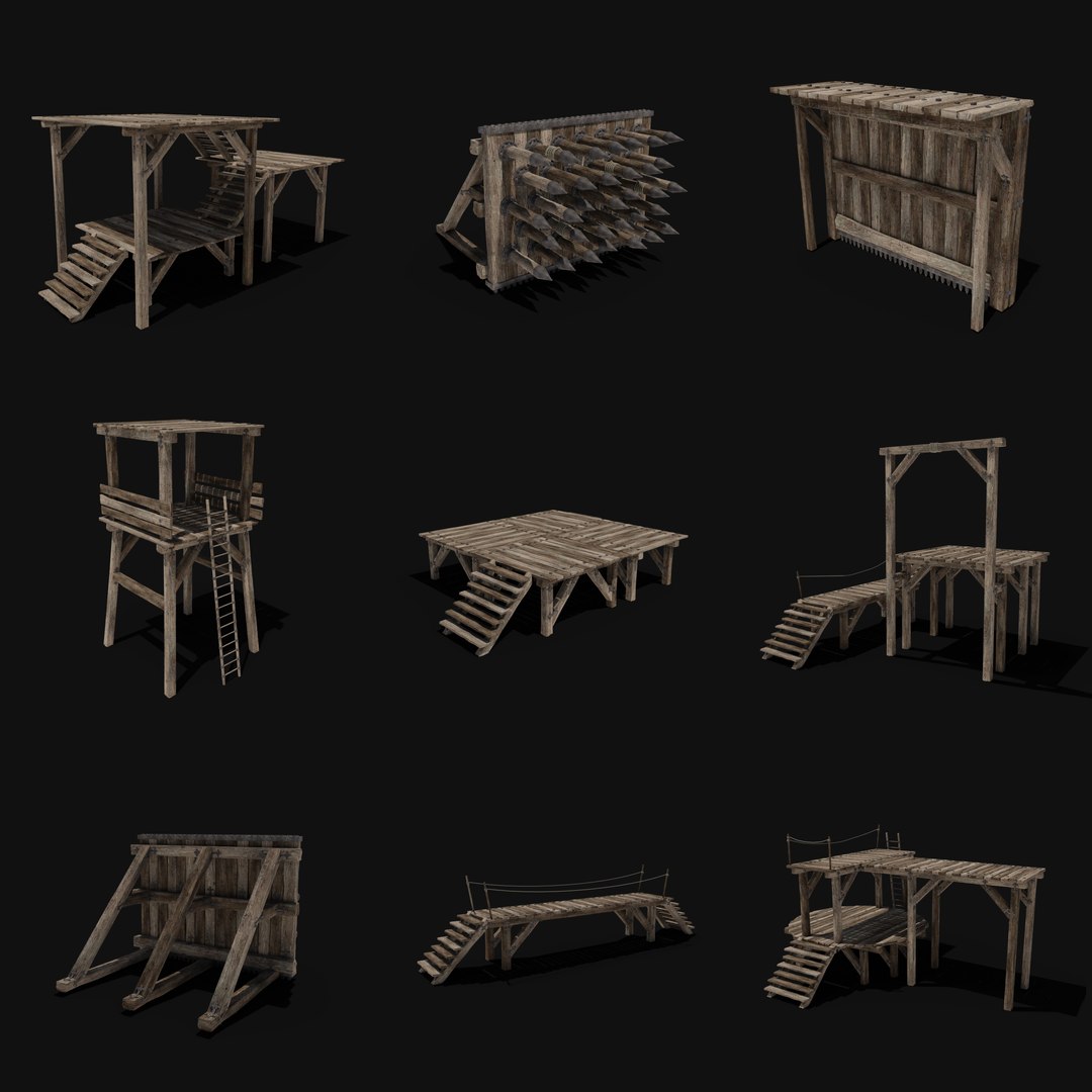 FIGHTING ARENA FIGHT BATTLE MEDIEVAL WAR TRAP BUILDER COLLECTION 3D ...