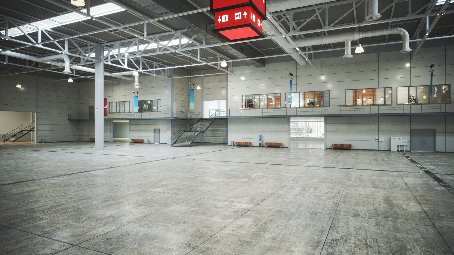 Exhibition Hall Model - TurboSquid 2061296