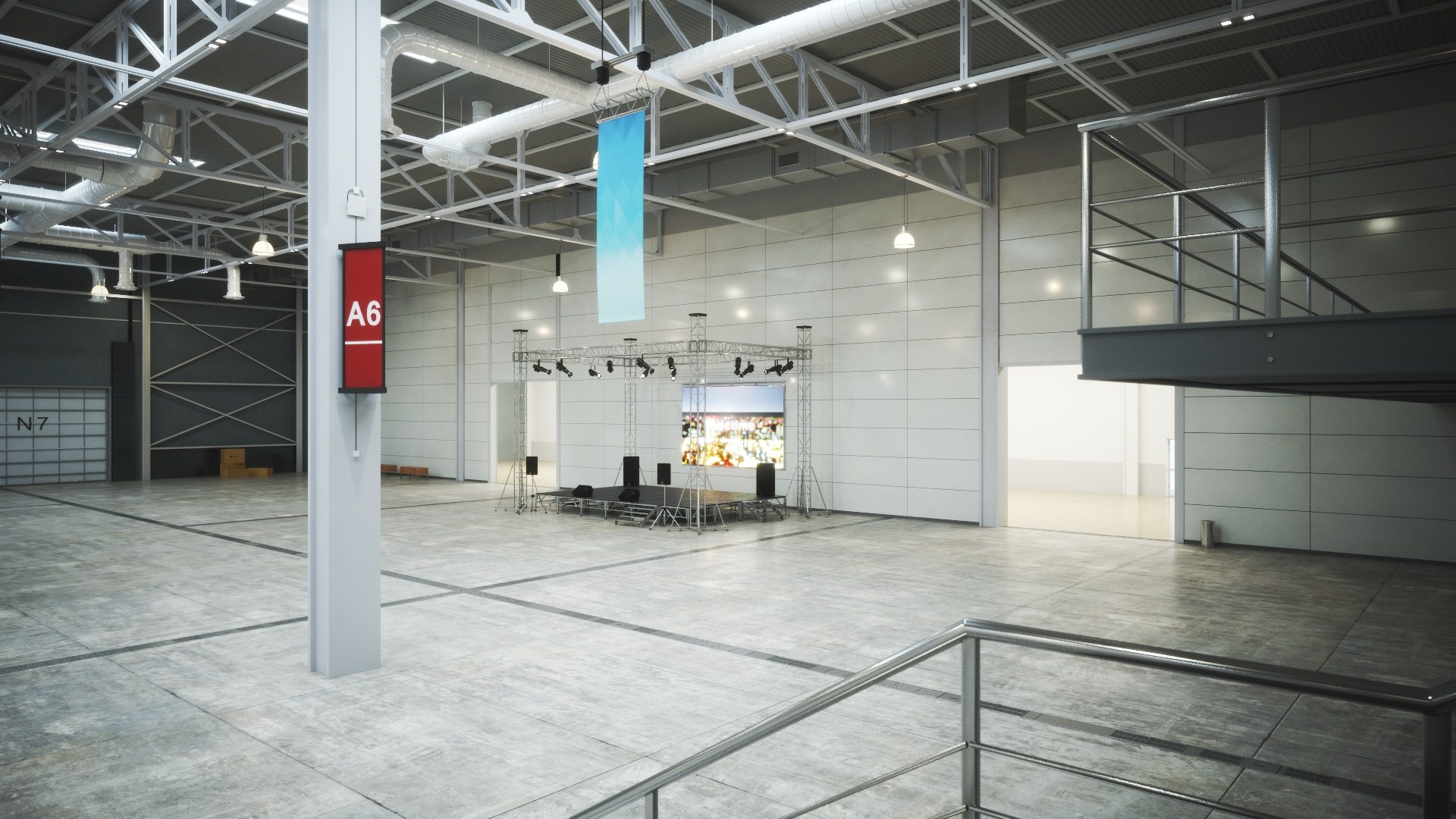 Exhibition Hall Model - TurboSquid 2061296