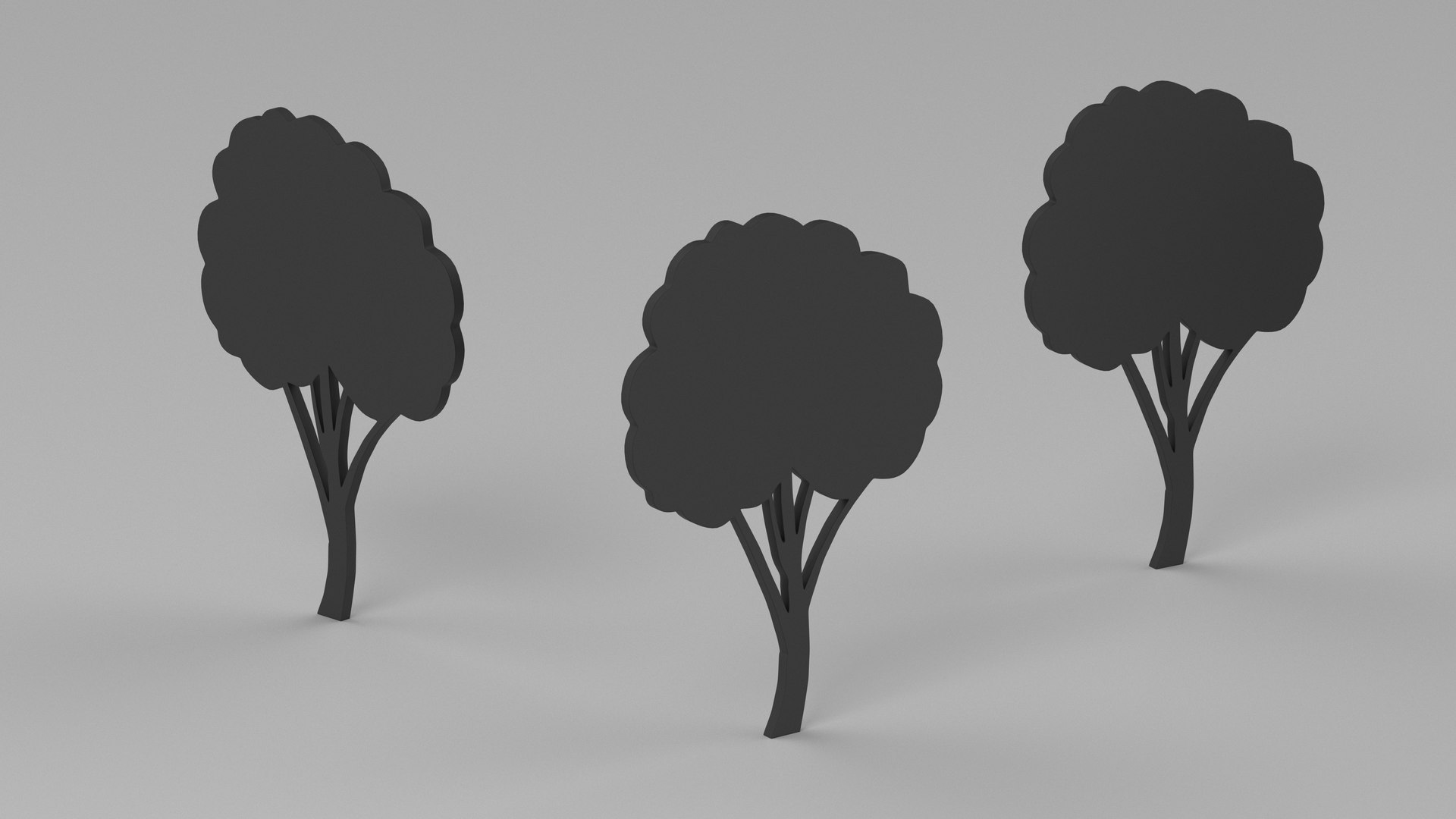 Fruit Tree Silhouette Model - TurboSquid 2225217