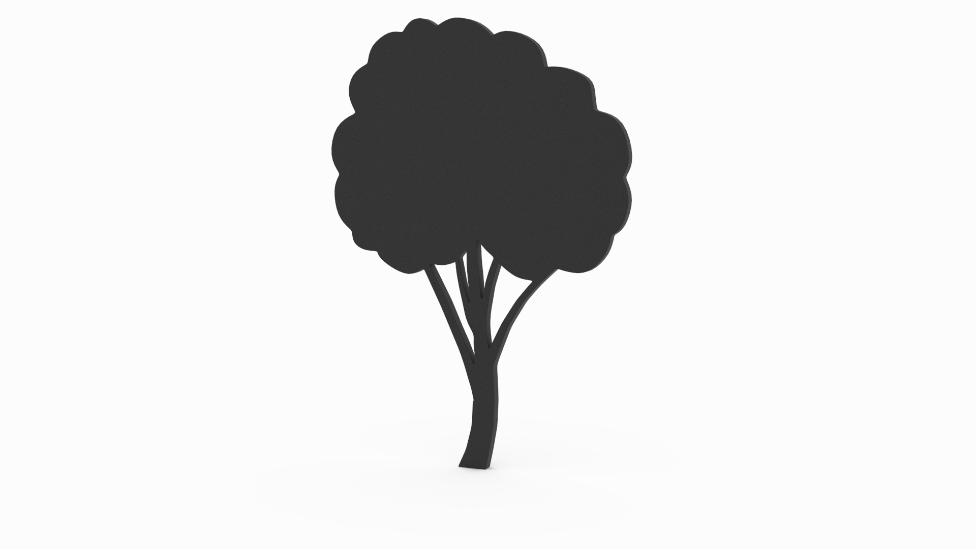 Fruit Tree Silhouette Model - TurboSquid 2225217