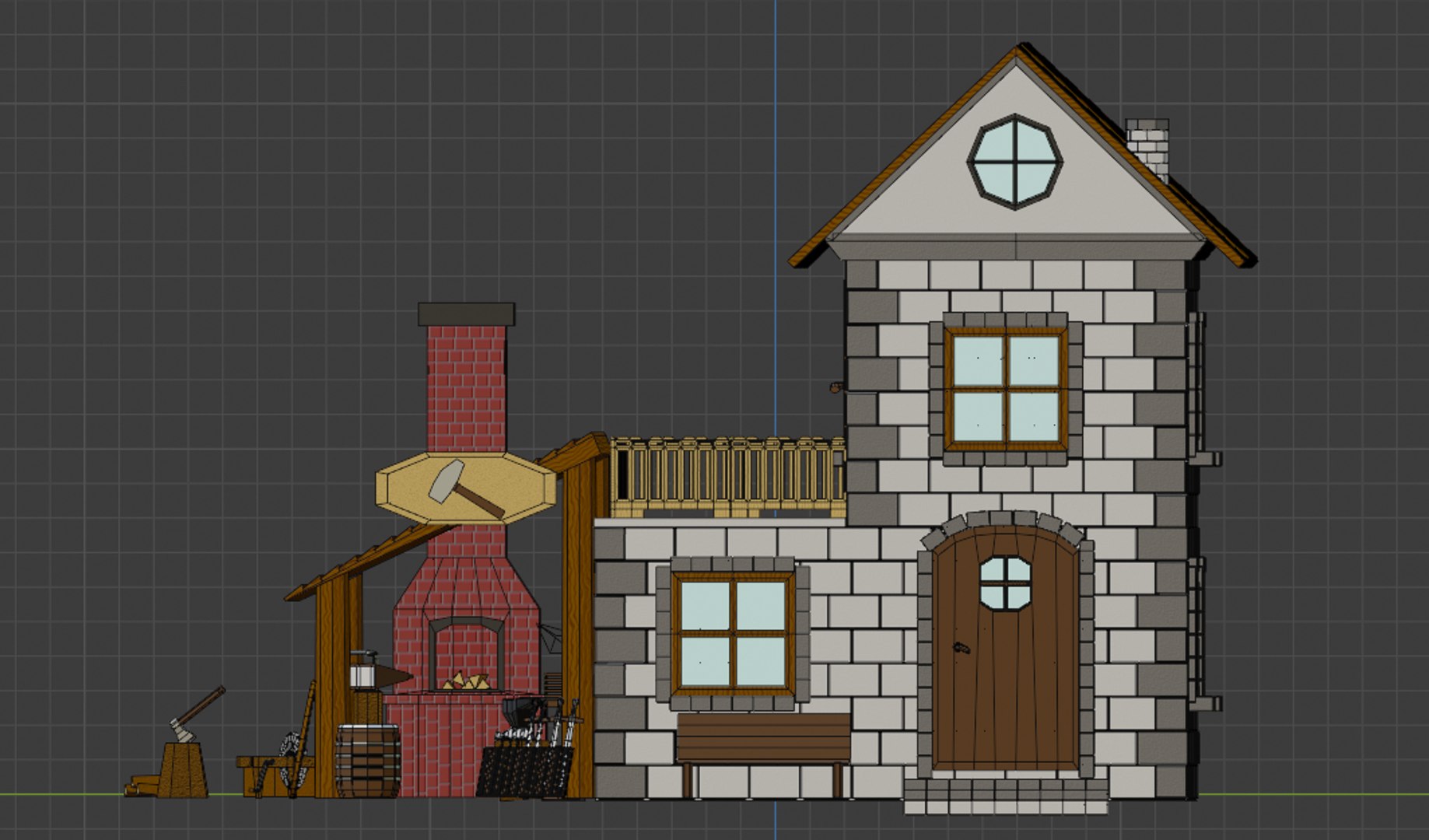 Free Low poly forge pbr game ready Free model - TurboSquid 1874942