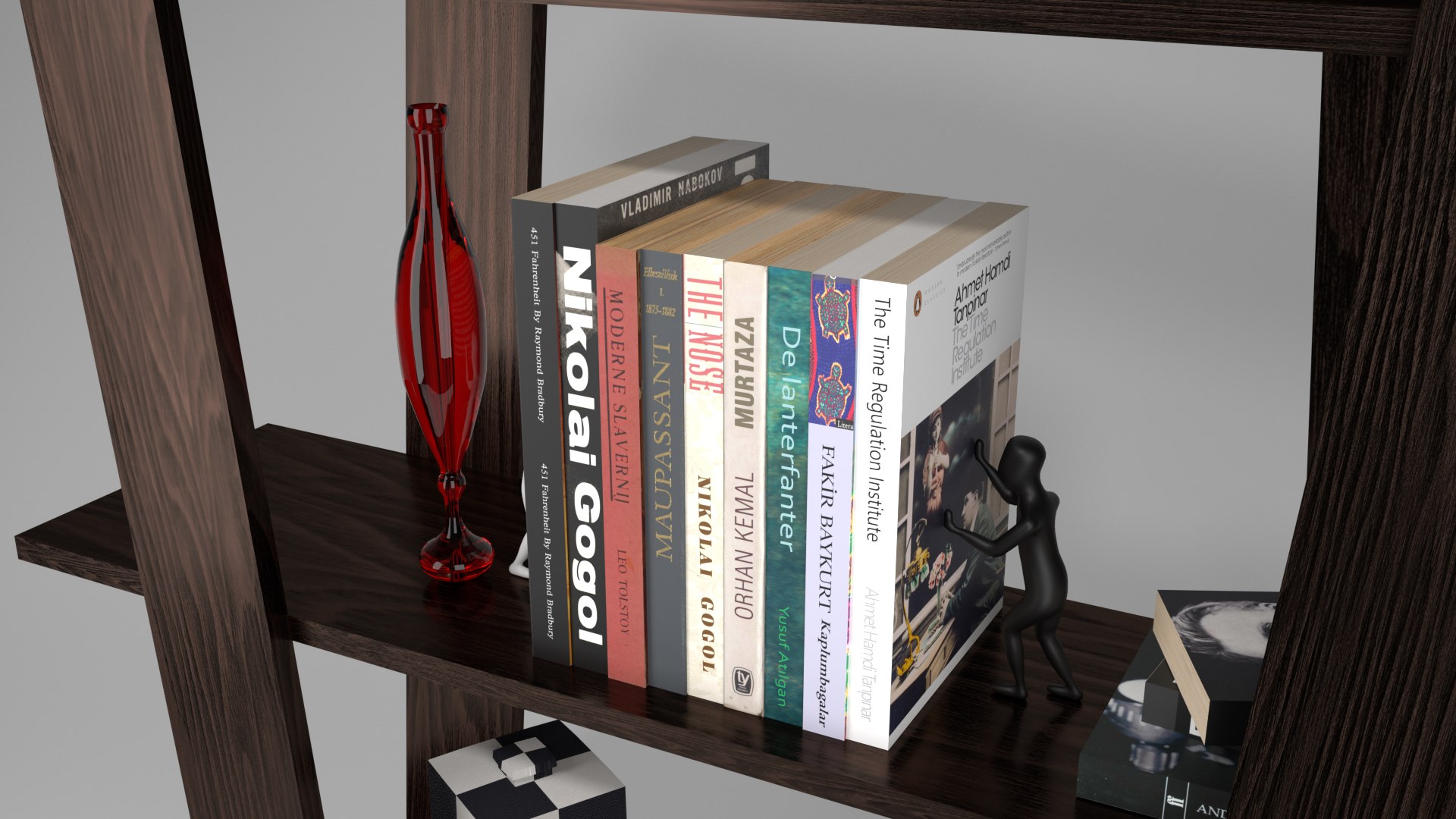 Blender Bookshelf Books Model - TurboSquid 1653604