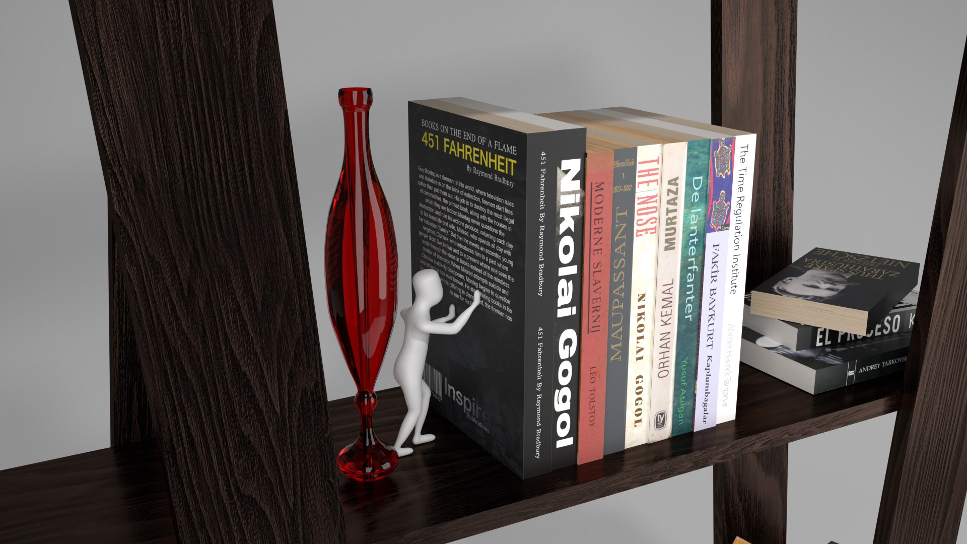 Blender Bookshelf Books Model - TurboSquid 1653604