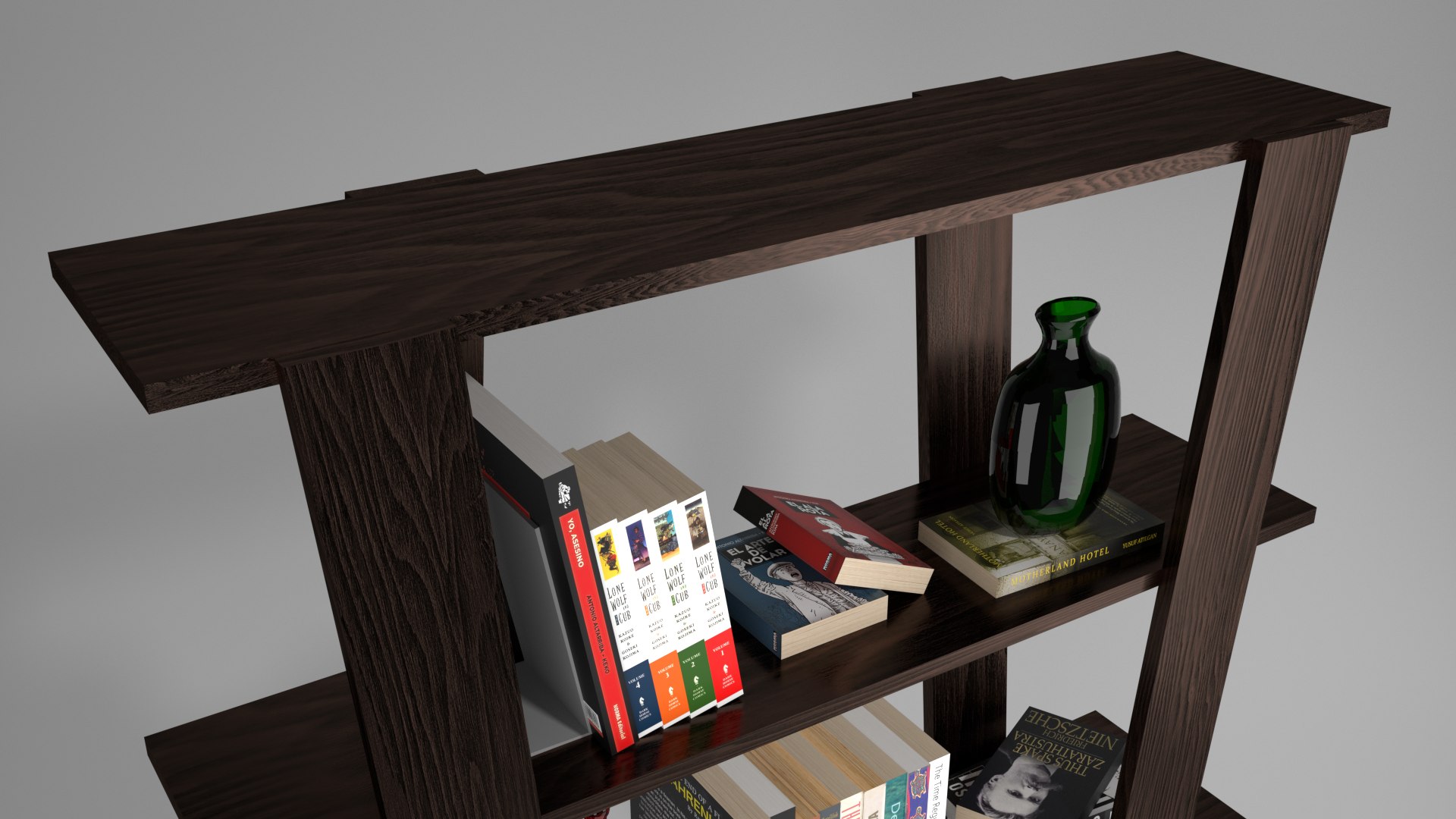 Blender Bookshelf Books Model - TurboSquid 1653604