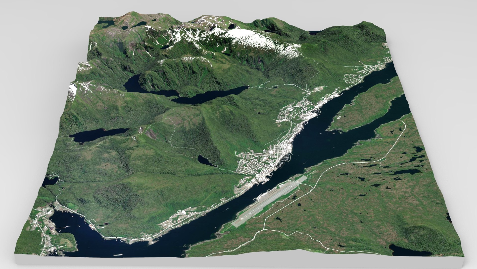 Cityscape Ketchikan Alaska Model - TurboSquid 2035640