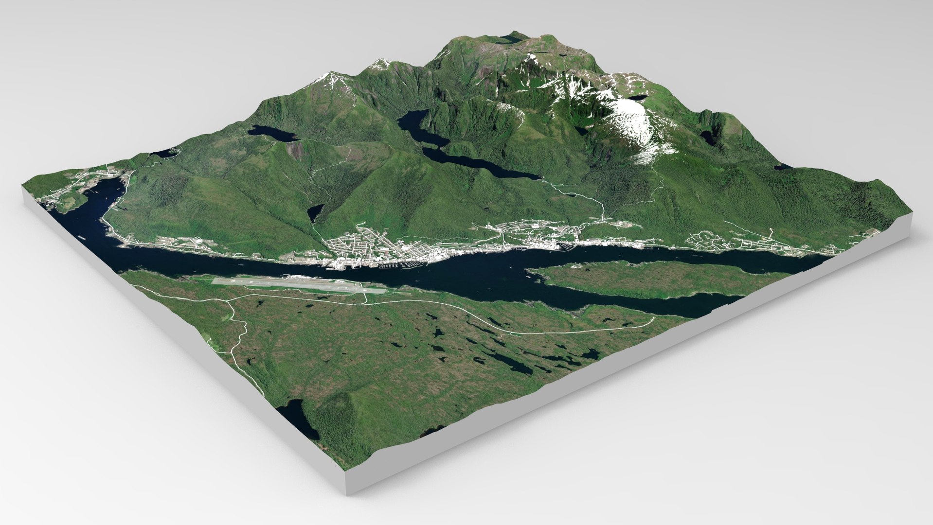 Cityscape Ketchikan Alaska Model - TurboSquid 2035640