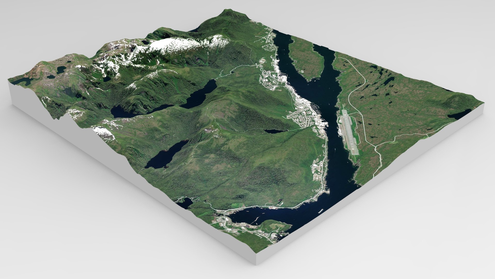 Cityscape Ketchikan Alaska Model - TurboSquid 2035640