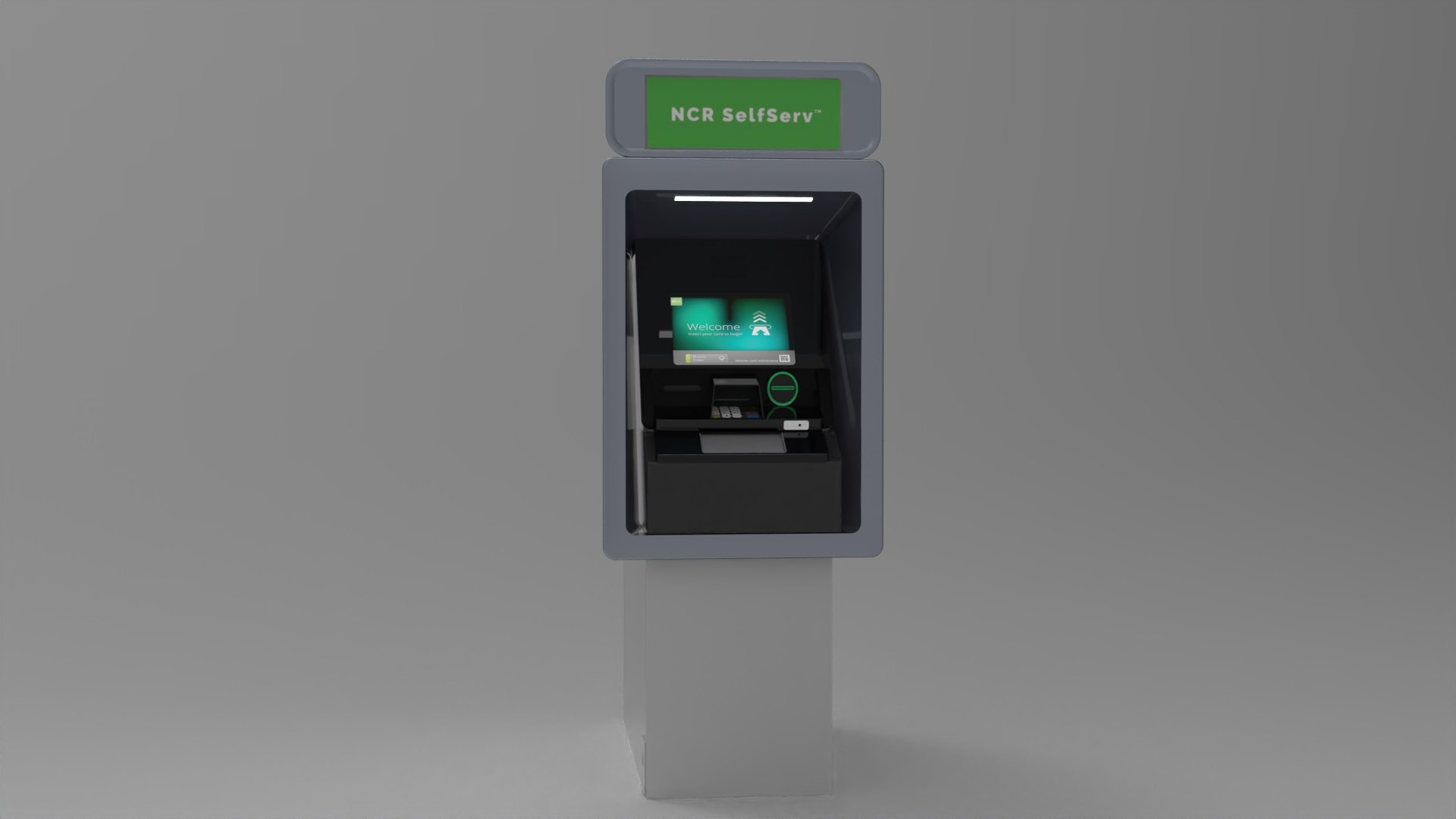 NCR SelfServ 87 - Exterior Through The Wall Cash Recycling ATM Model - TurboSquid 1827373