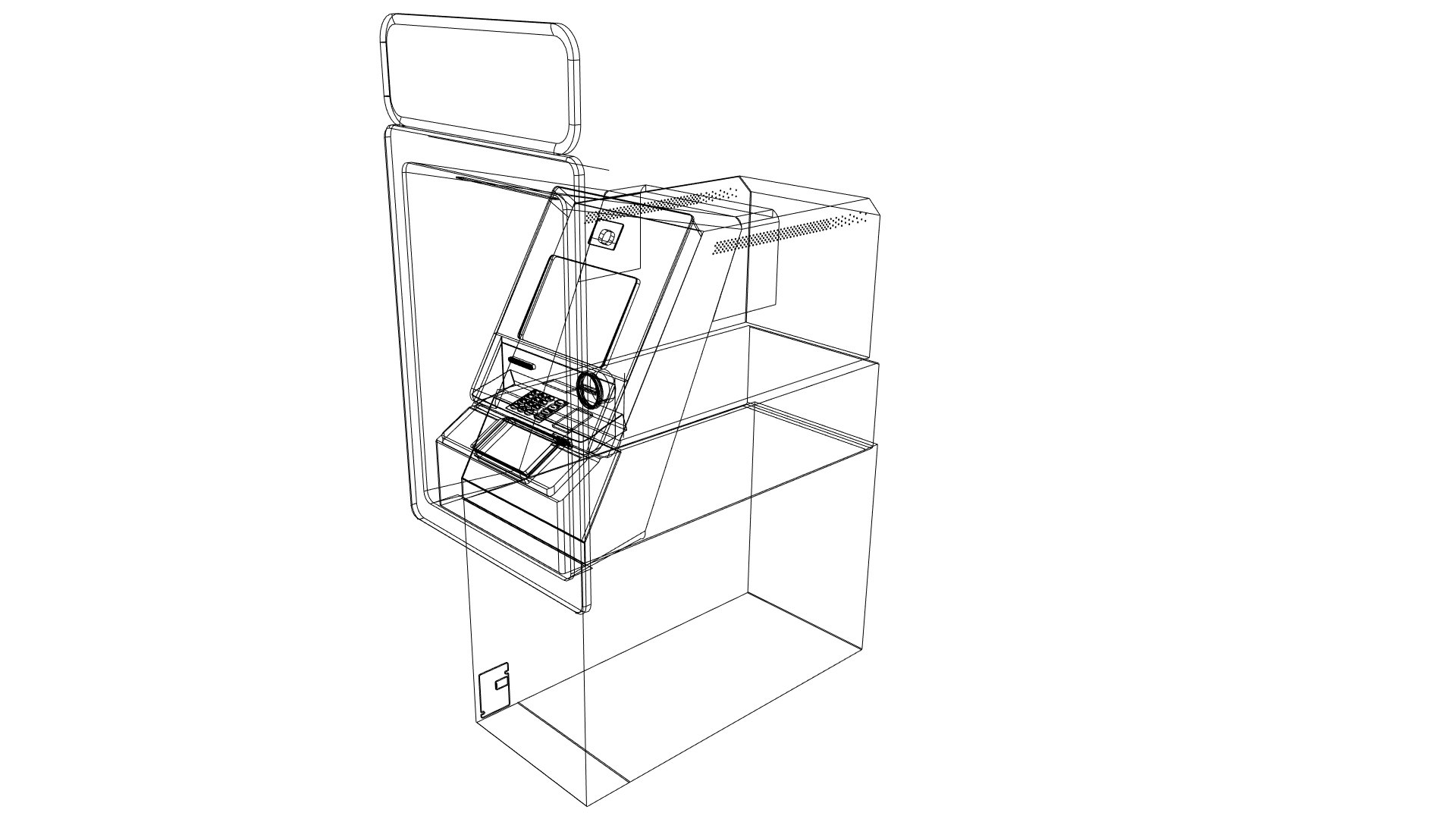 NCR SelfServ 87 - Exterior Through The Wall Cash Recycling ATM Model - TurboSquid 1827373