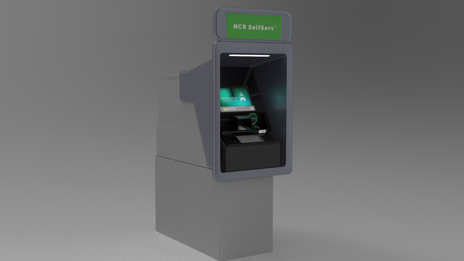 NCR SelfServ 87 - Exterior Through The Wall Cash Recycling ATM Model - TurboSquid 1827373