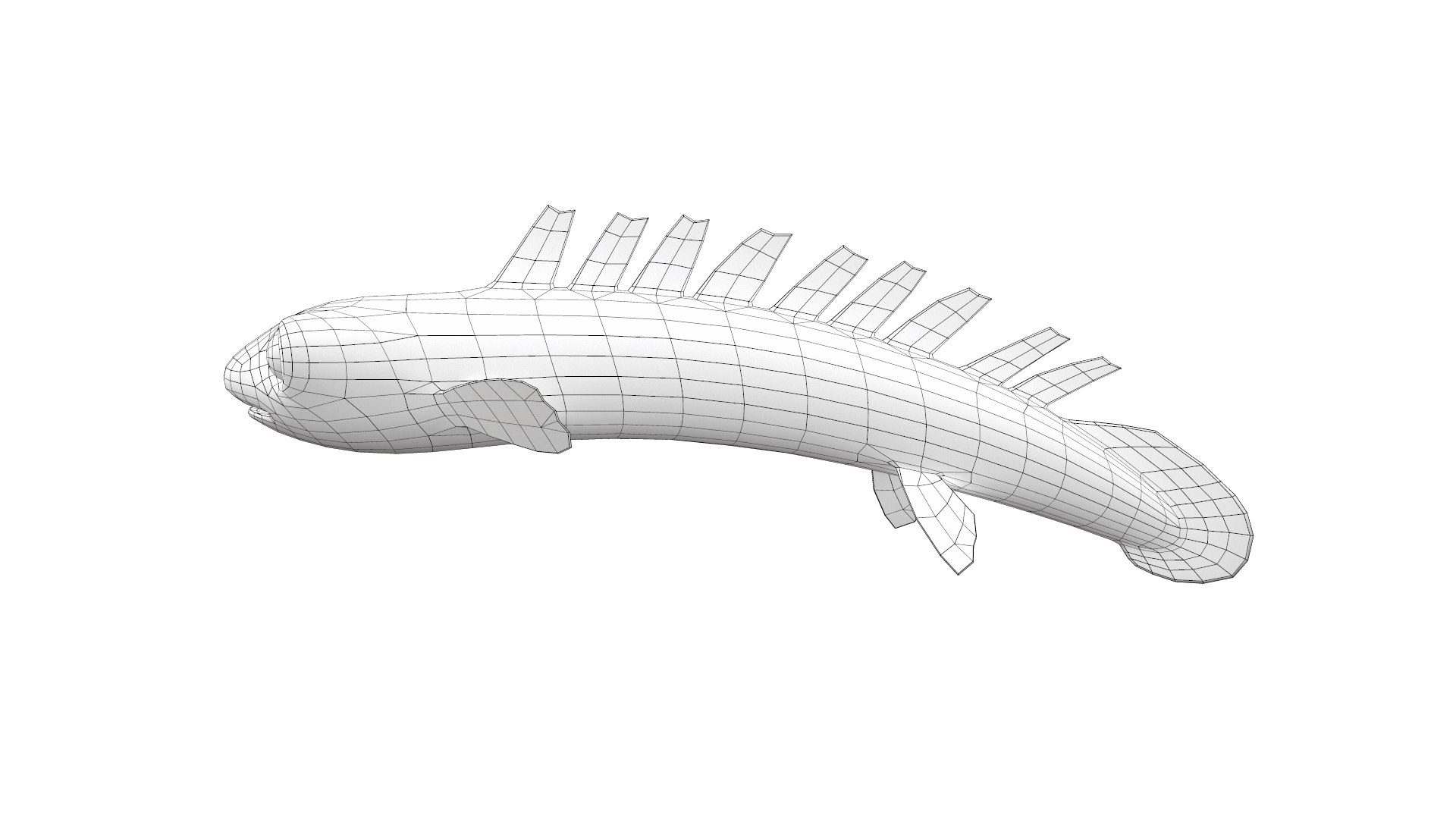 3D Barred Bichir Fish Toon Model - TurboSquid 1586331