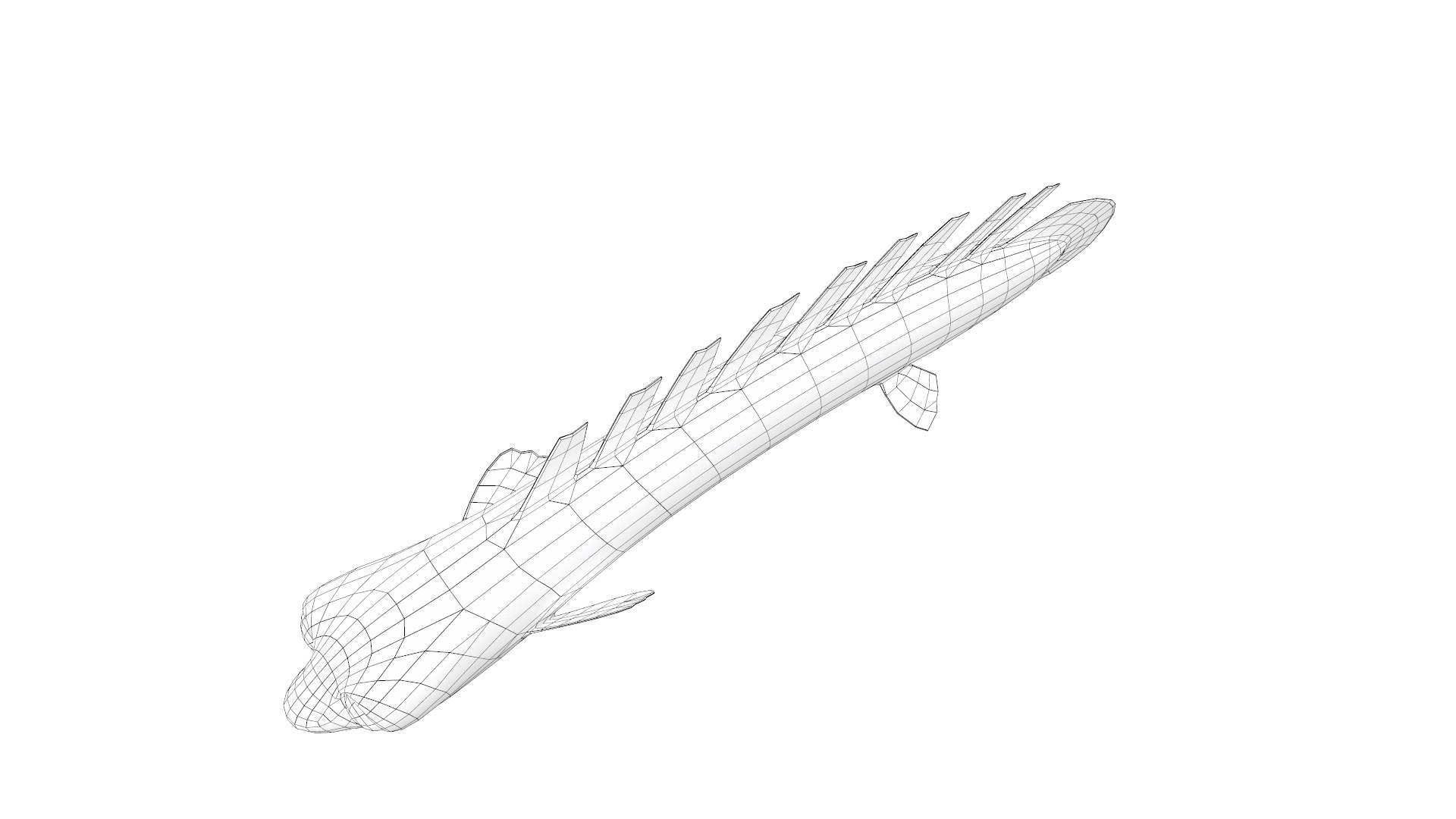 3D Barred Bichir Fish Toon Model - TurboSquid 1586331