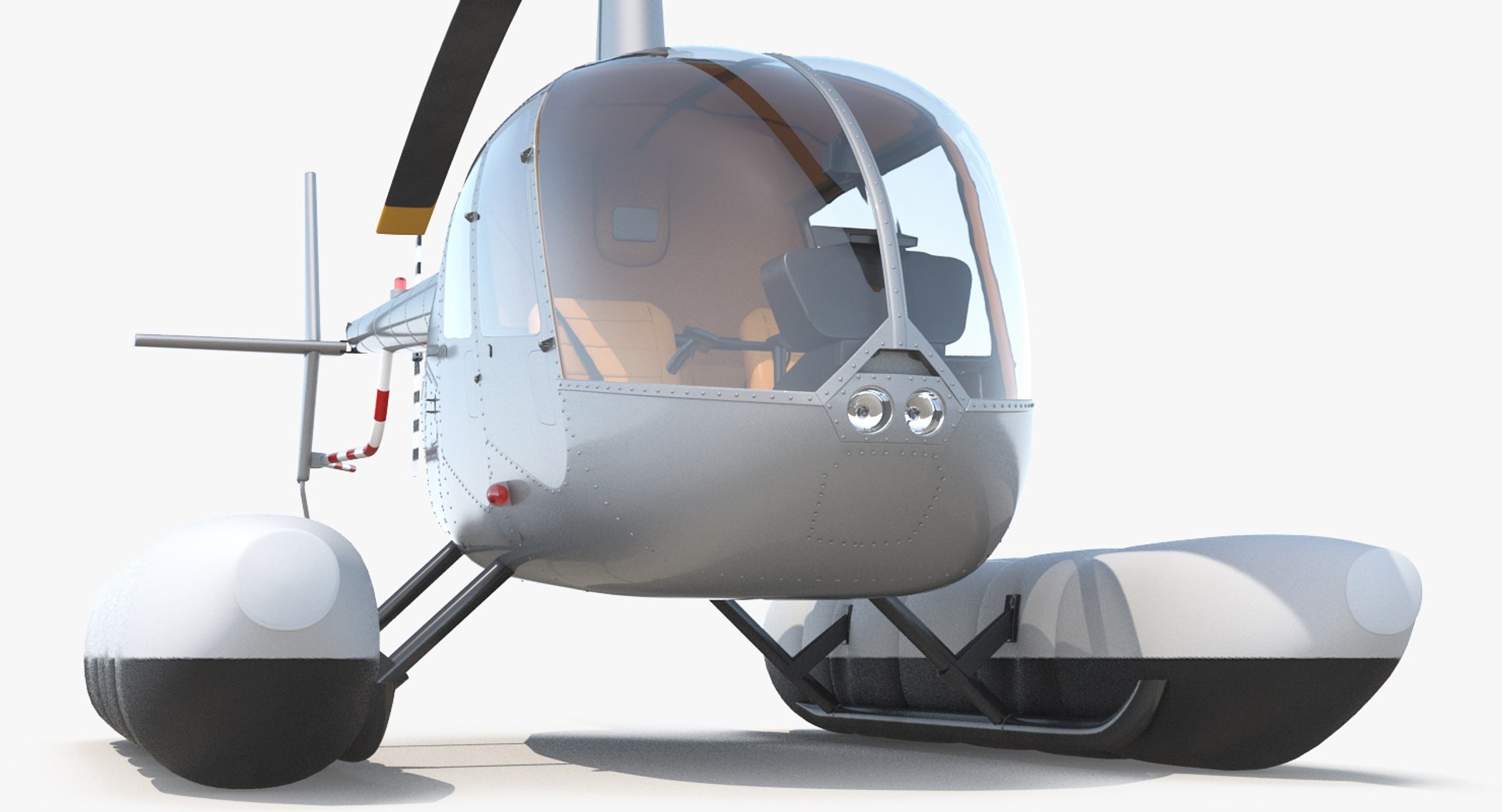 Helicopter Robinson R44 Floats 3d C4d