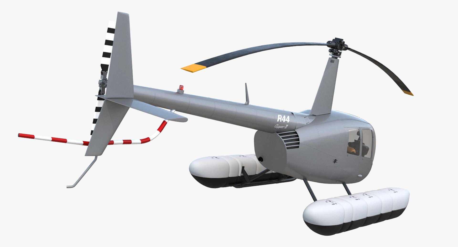 Helicopter Robinson R44 Floats 3d C4d