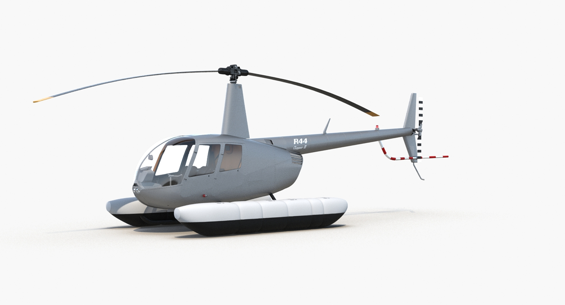 Helicopter Robinson R44 Floats 3d C4d