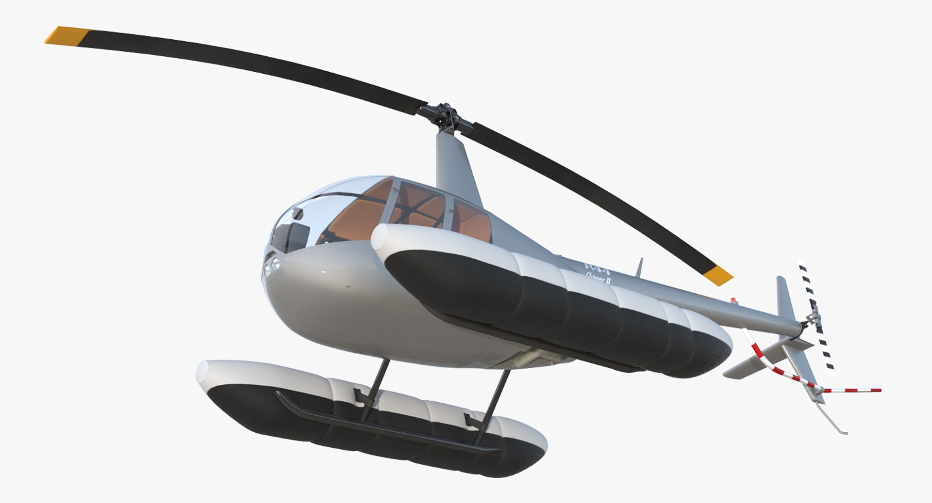 Helicopter Robinson R44 Floats 3d C4d