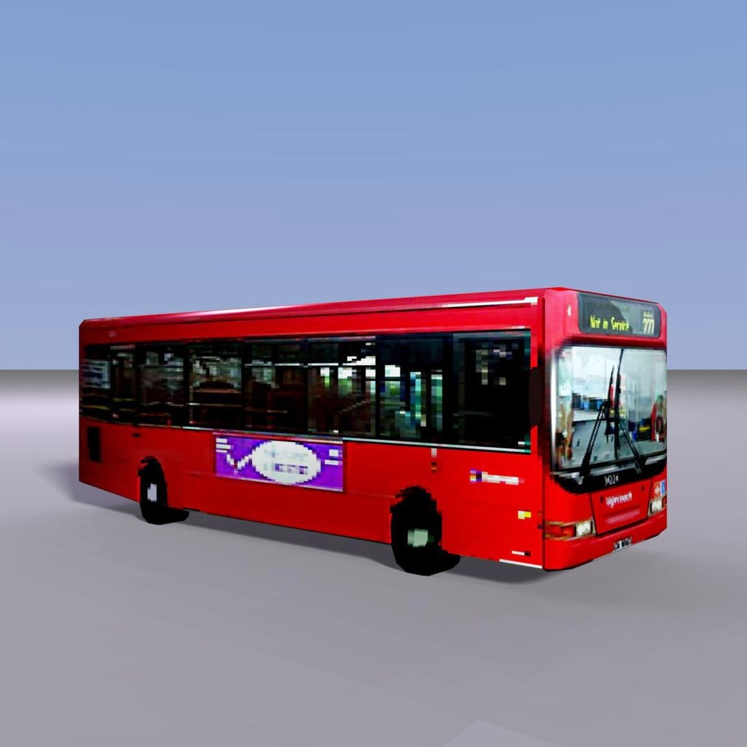 3d Model Single London Red Bus