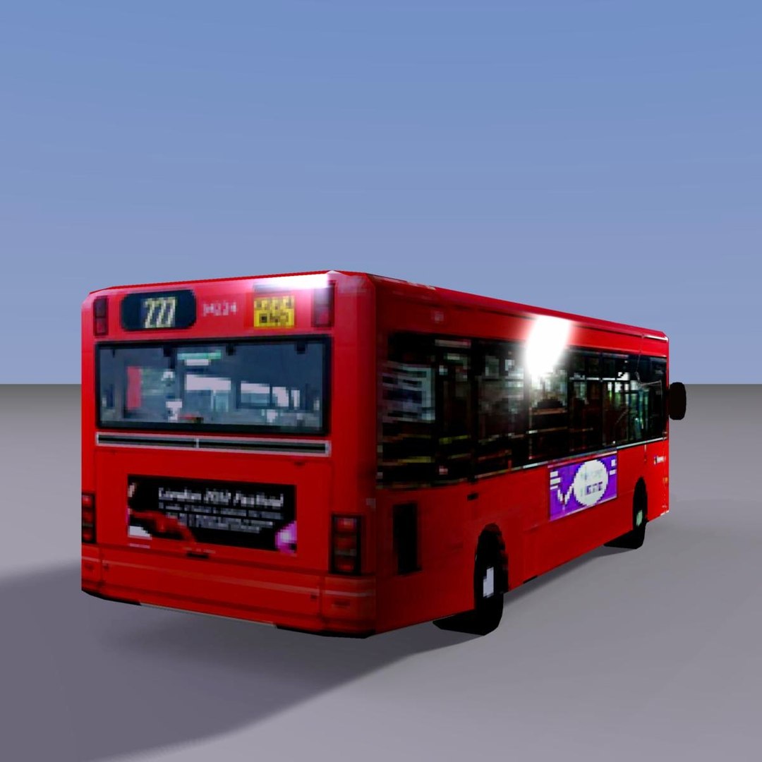 3d Model Single London Red Bus