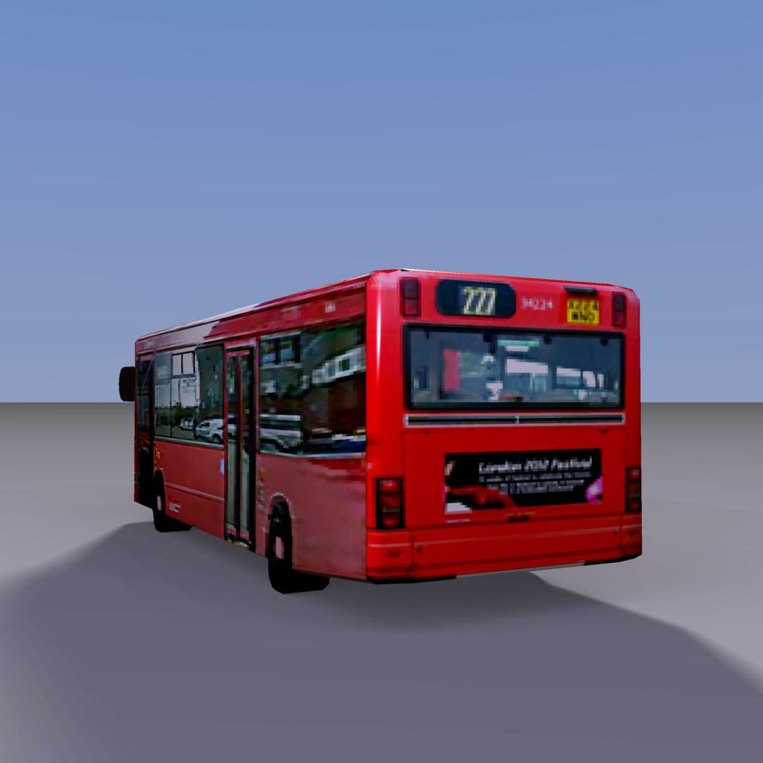 3d Model Single London Red Bus