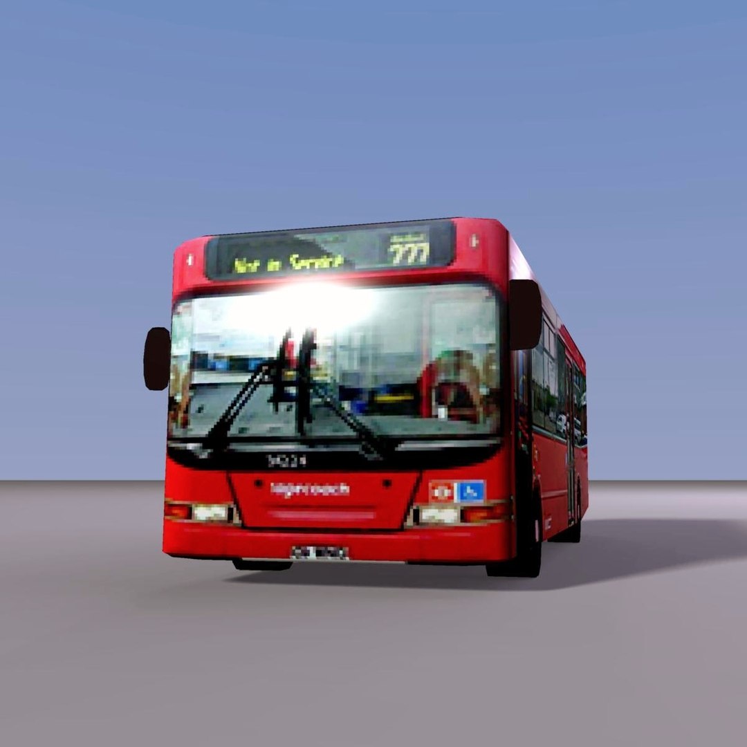 3d Model Single London Red Bus