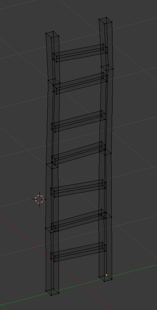 Ladder Wood 3d Model