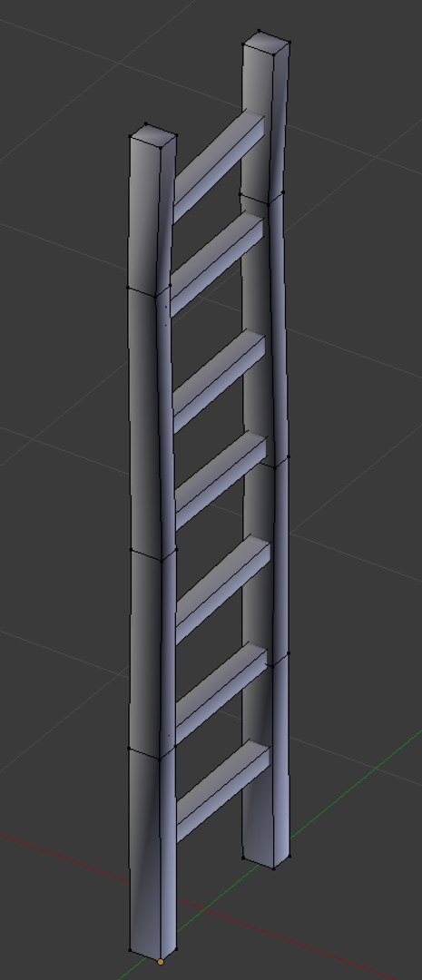 Ladder Wood 3d Model