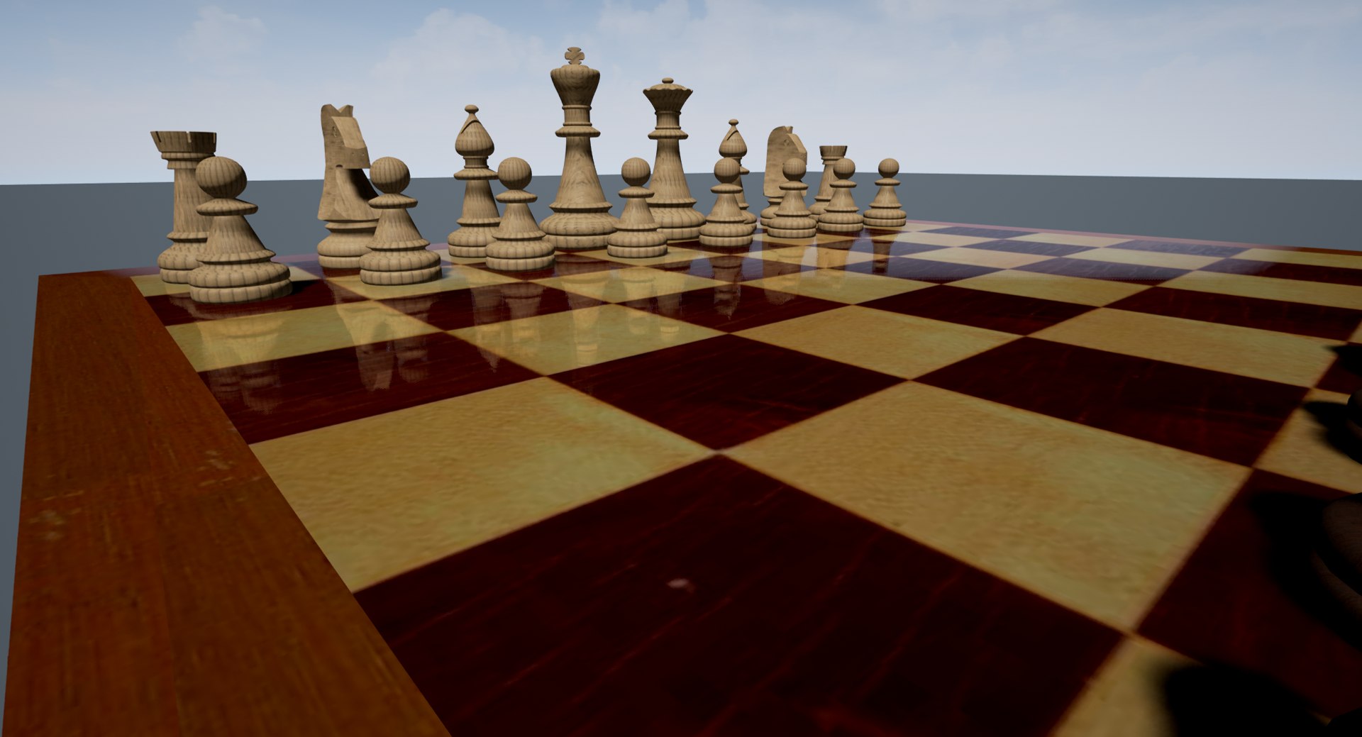 3d Wooden Chess Set Model