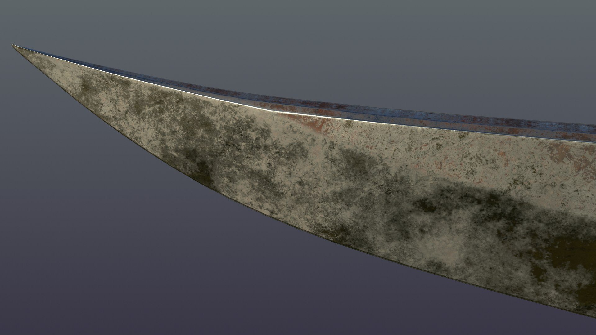 Blacksmith Forged Knife Warsmith Weapon Melee Blade Rust Low-poly 3D ...