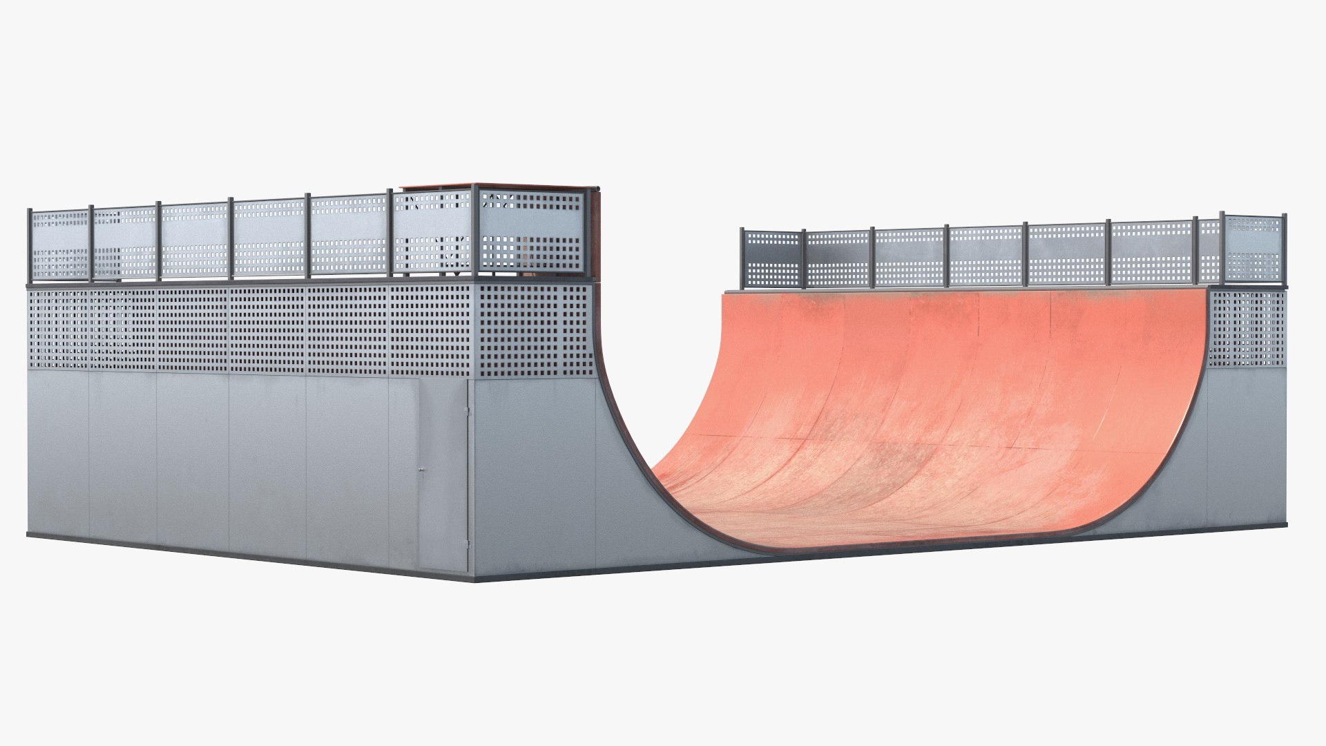 3D Halfpipe Skatepark Ramp - TurboSquid 2306696
