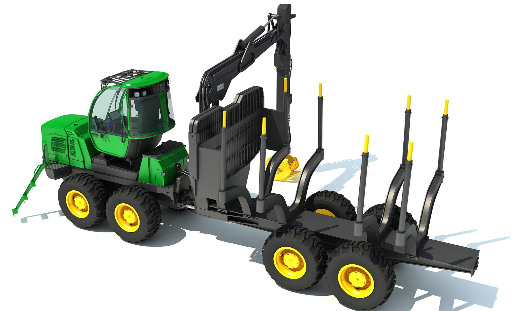 Forestry Machinery Set 3D Model - TurboSquid 1875886