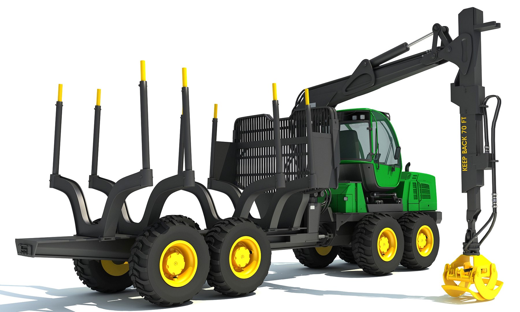 Forestry Machinery Set 3D Model - TurboSquid 1875886
