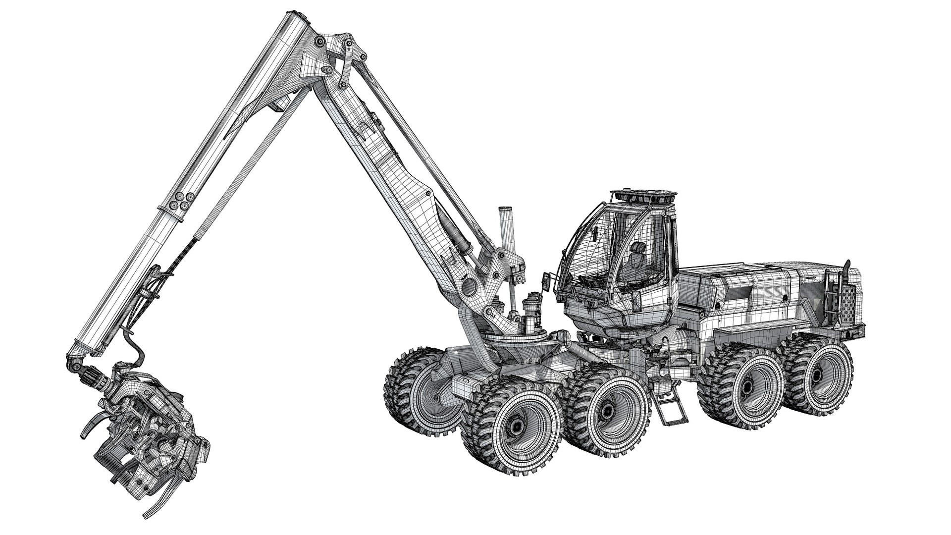Forestry Machinery Set 3D Model - TurboSquid 1875886