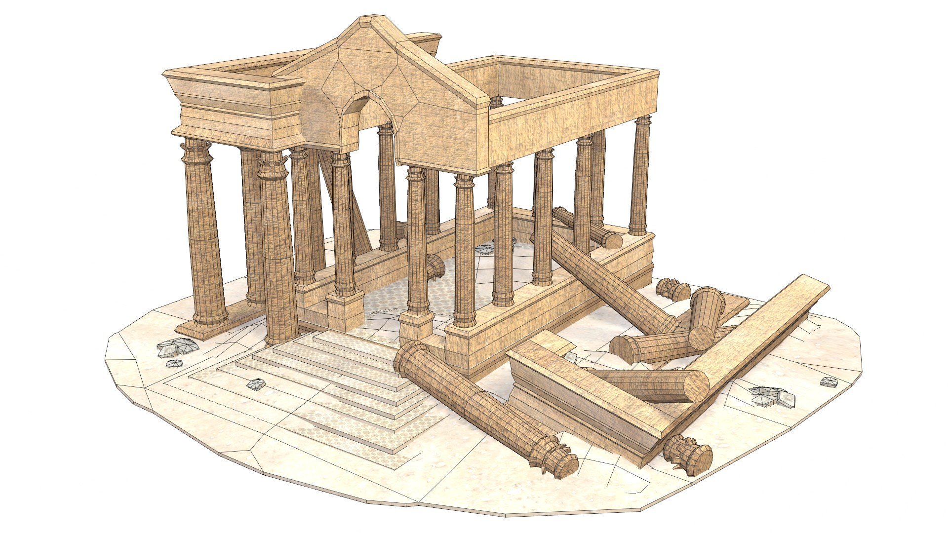 3D Persian Buildings Collection XL - Low Poly - Textured - TurboSquid ...