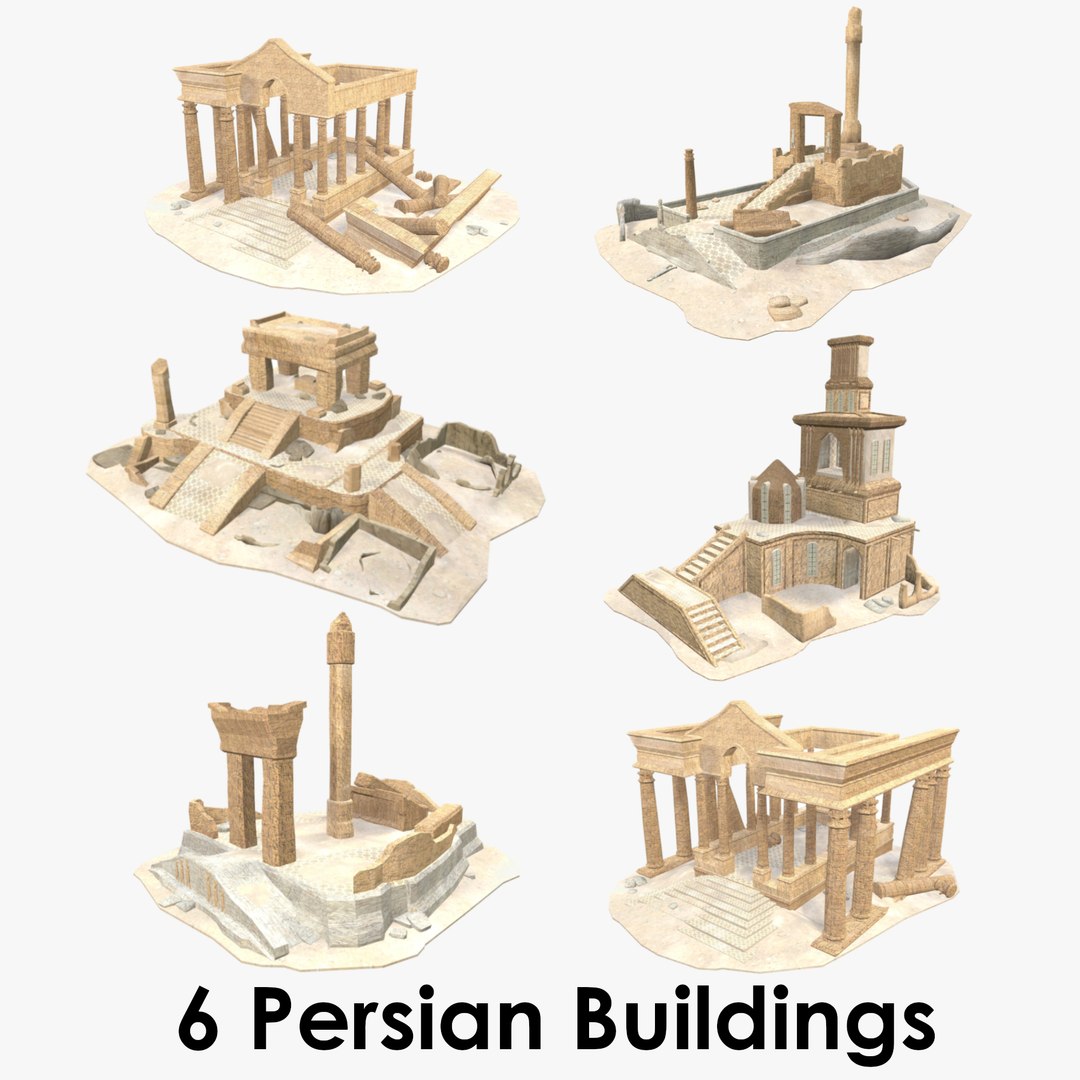 3D Persian Buildings Collection XL - Low Poly - Textured - TurboSquid ...