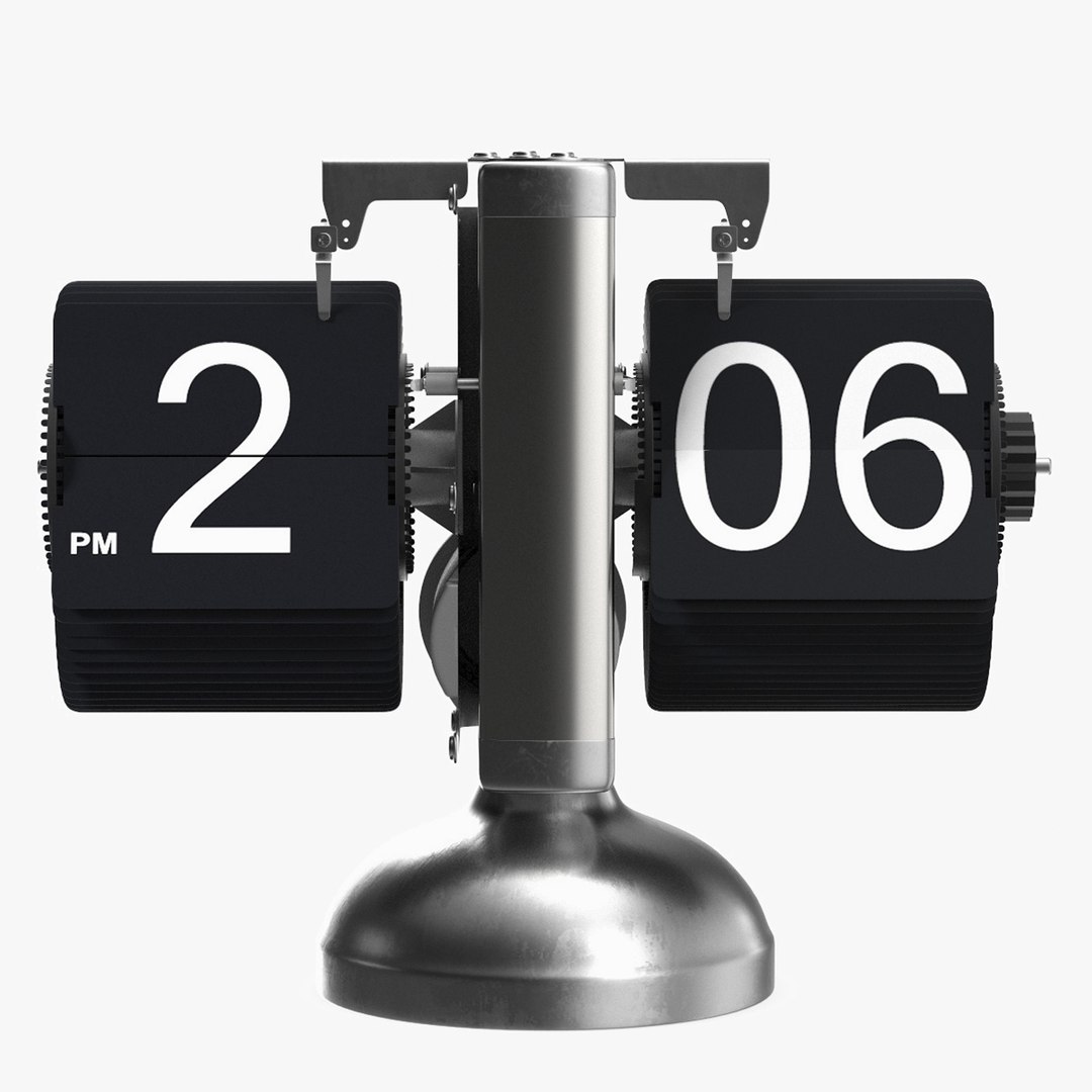 Animated Flip Clock Rigged for Maya 3D - TurboSquid 1882745