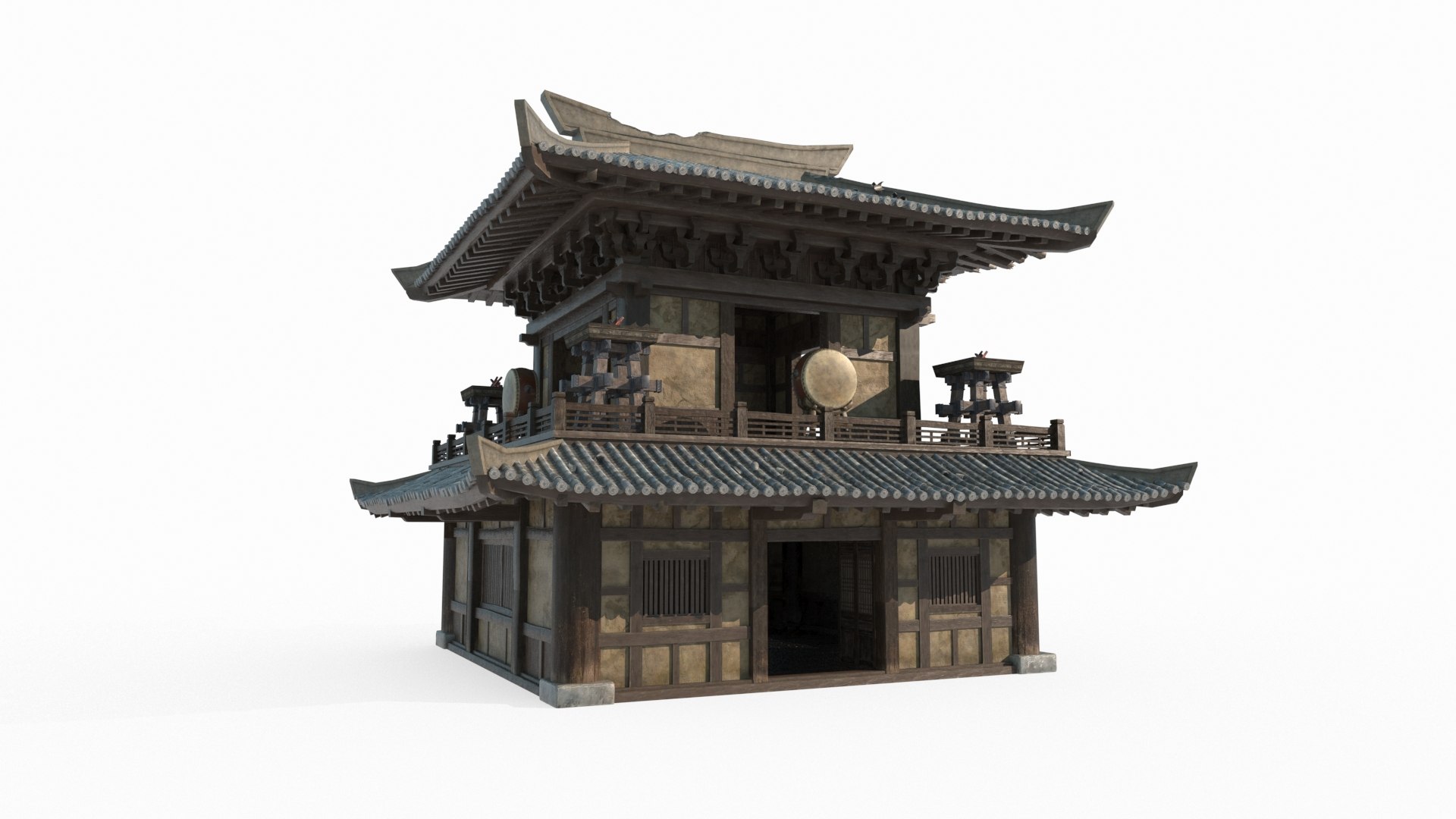 Ancient Asian Defense Buildings 3D Model - TurboSquid 2307208