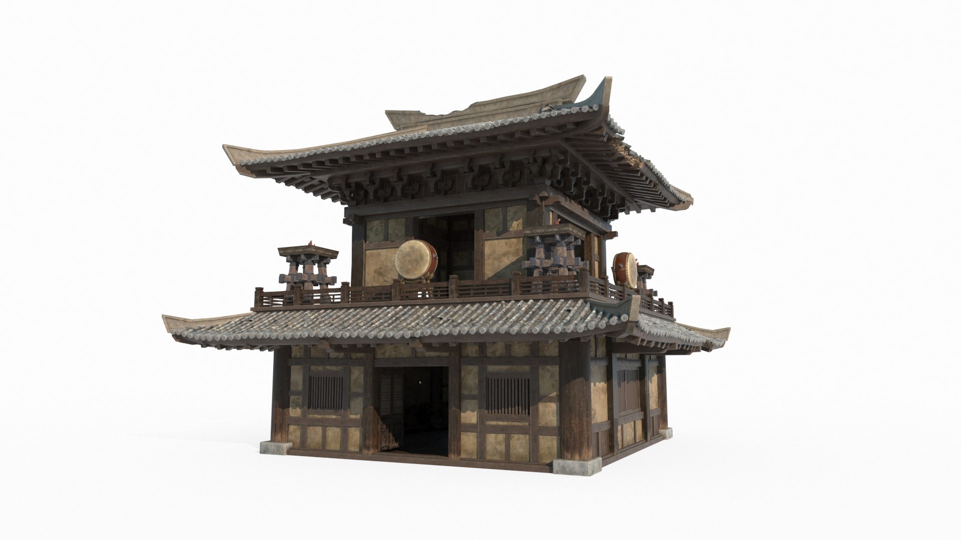 Ancient Asian Defense Buildings 3D Model - TurboSquid 2307208