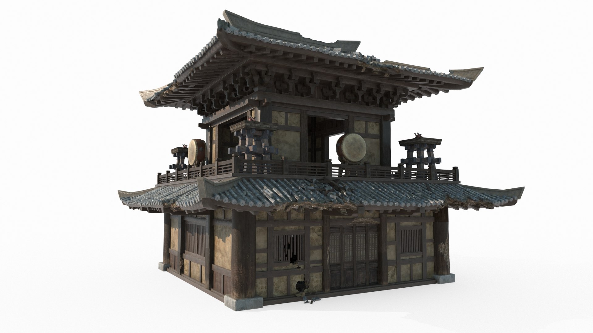 Ancient Asian Defense Buildings 3D Model - TurboSquid 2307208