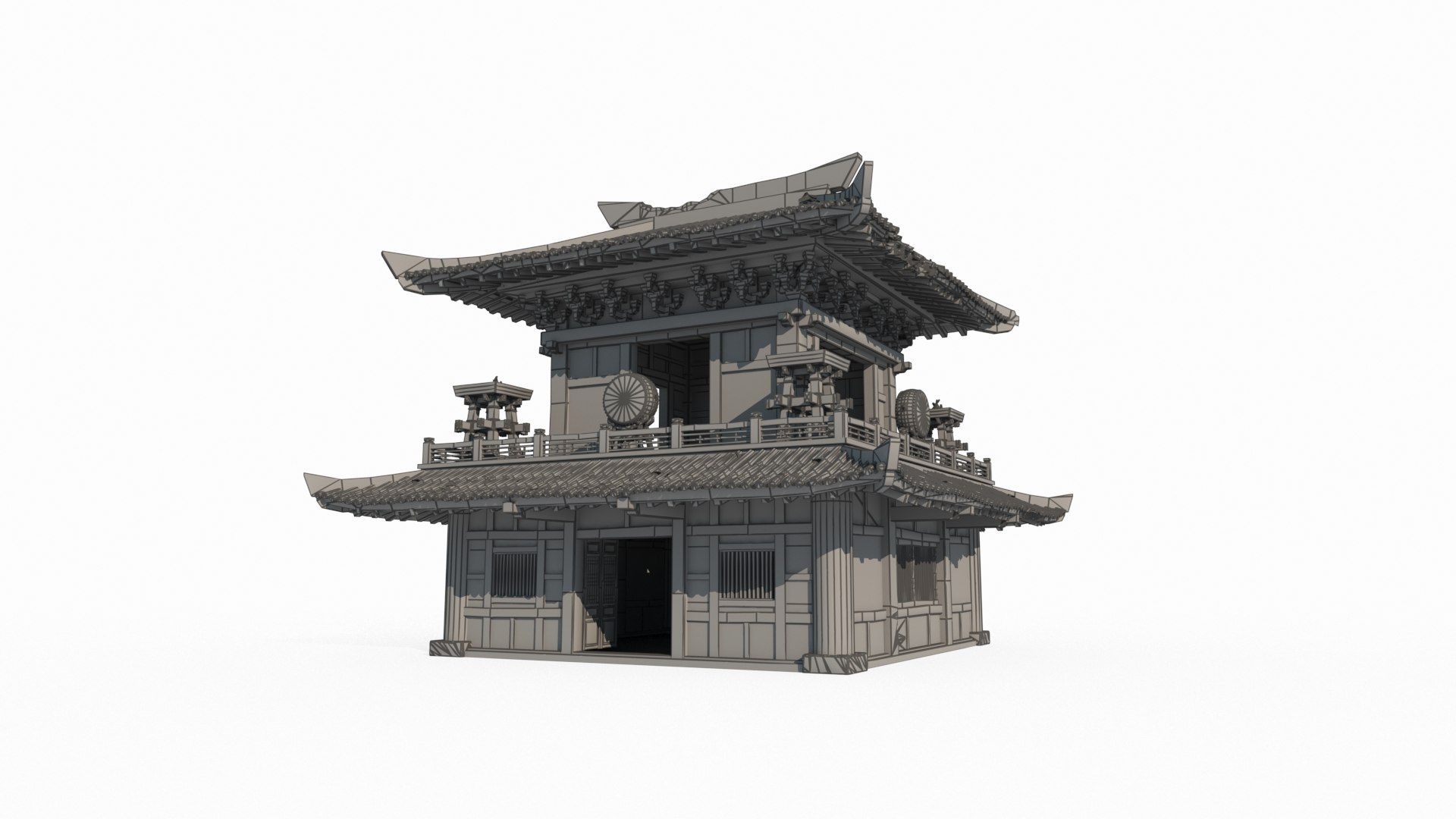 Ancient Asian Defense Buildings 3D Model - TurboSquid 2307208