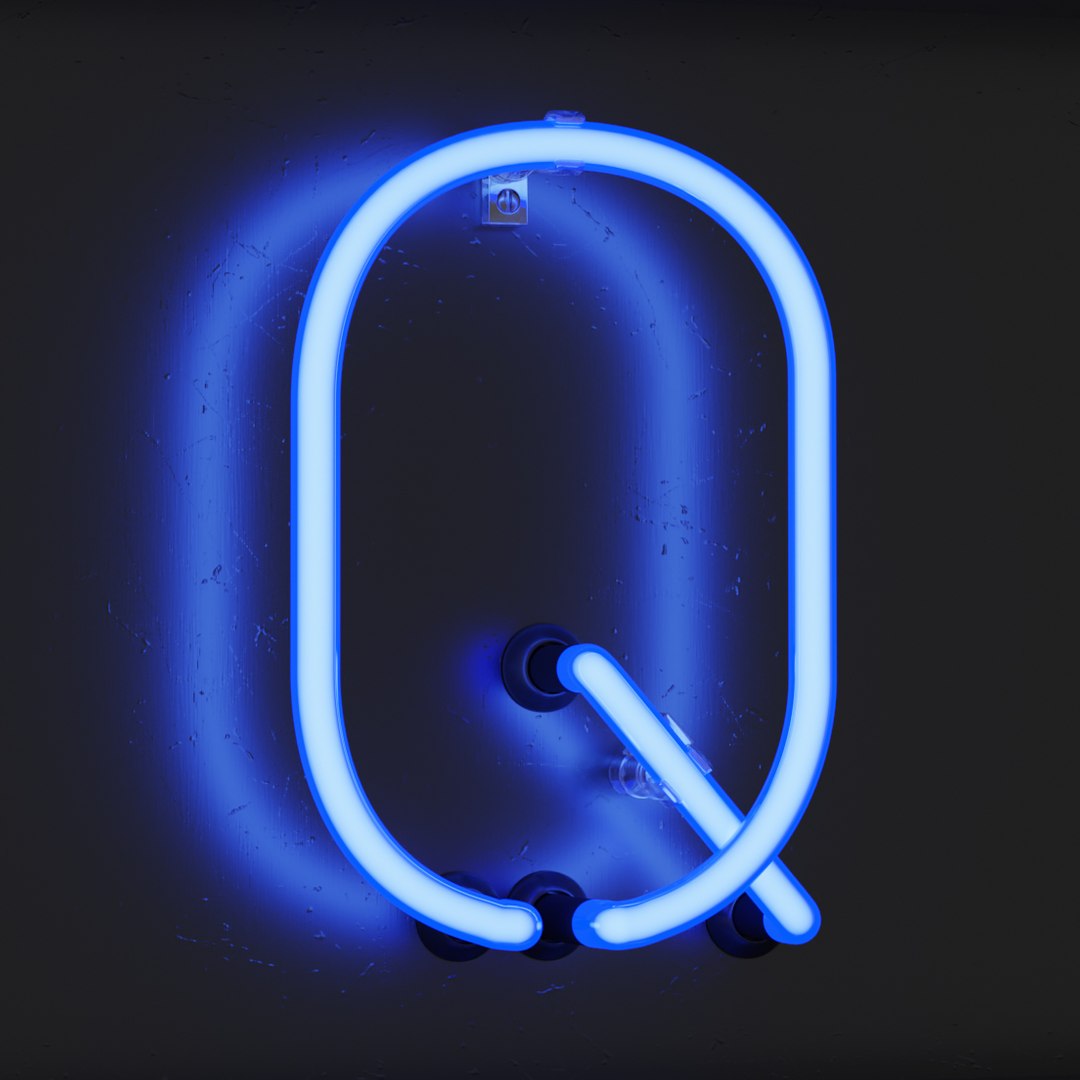 3D Neon Q - TurboSquid 1914140