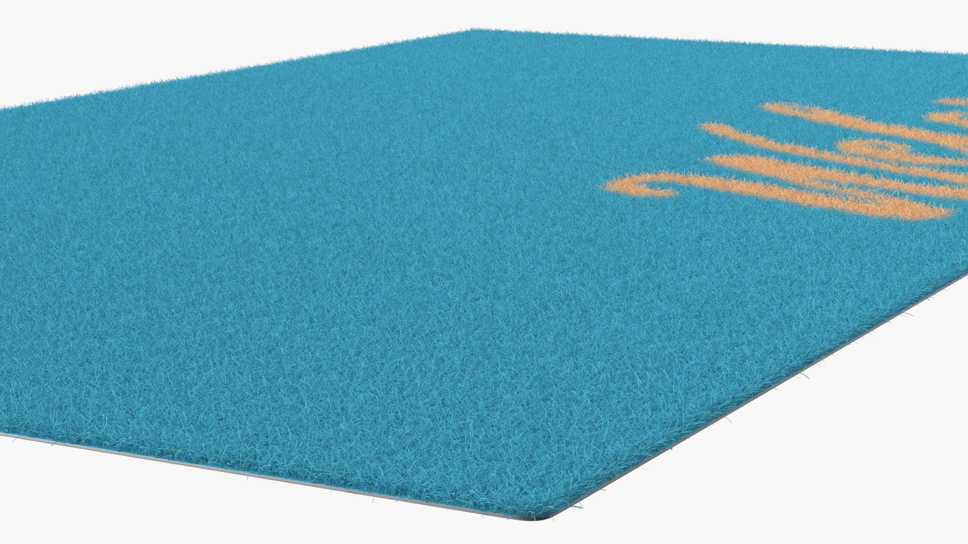 3D model Dirt-Repellent Light Blue Door Mats Fur - TurboSquid 2136126