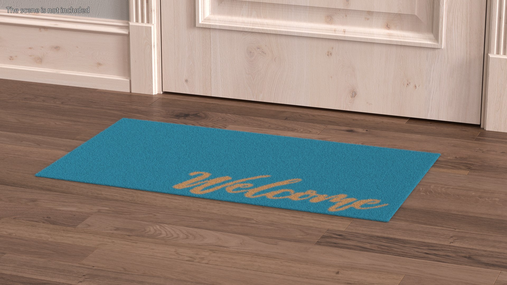 3D model Dirt-Repellent Light Blue Door Mats Fur - TurboSquid 2136126